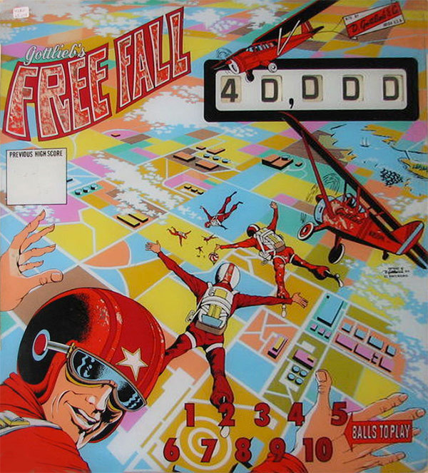 Free Fall - Silverball Retro Arcade - Asbury Park